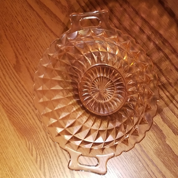 Jeanette Glass Co. | Dining | Vintage Pink Depression Glass Cubist ...